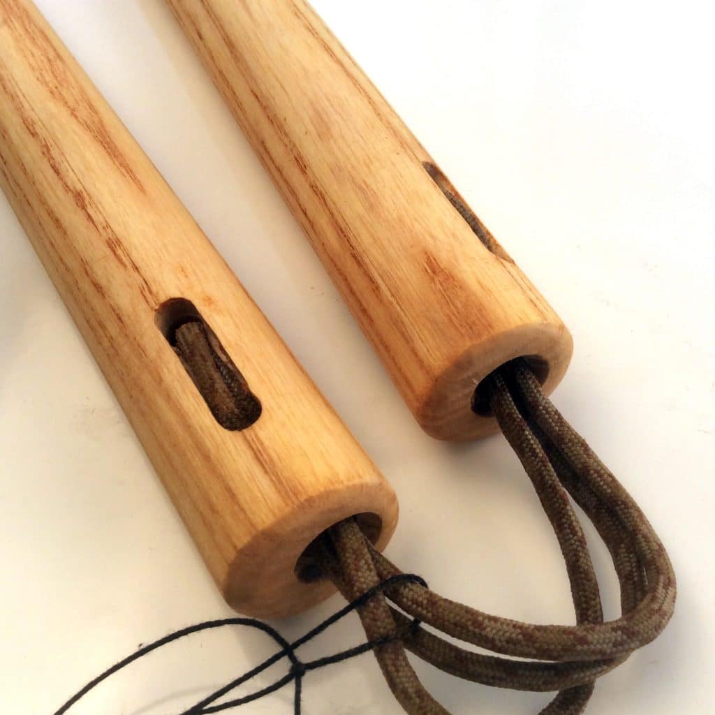 Real Professional Round Ash Nunchaku Long for Sale Online