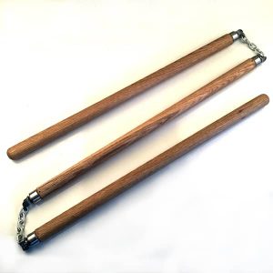 Red Oak 3 Sectional Staff with chains | American Nunchaku Co.