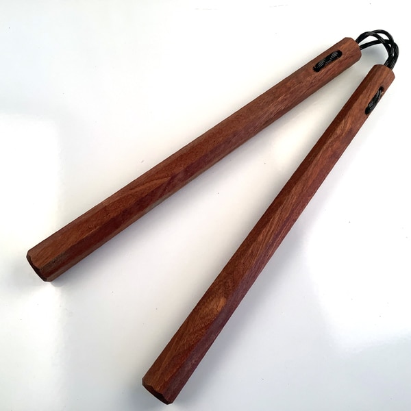 Real Professional Handmade Long Mahogany Nunchaku