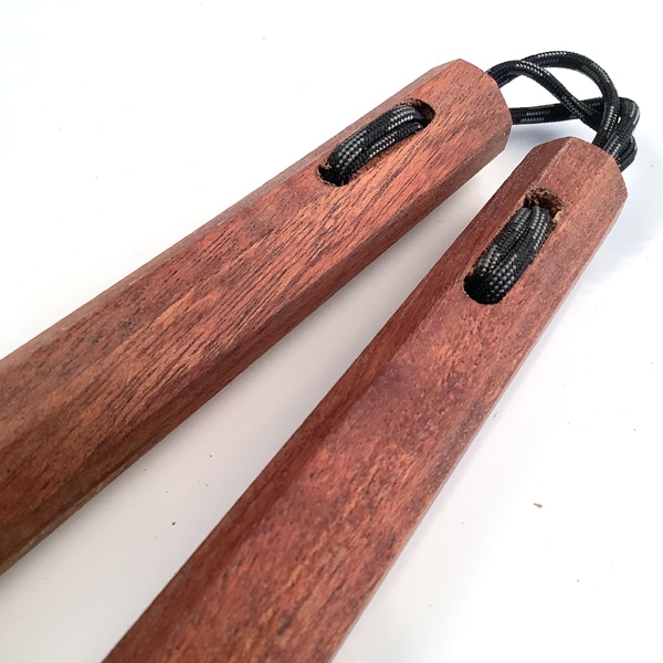 Real Professional Handmade Long Mahogany Nunchaku